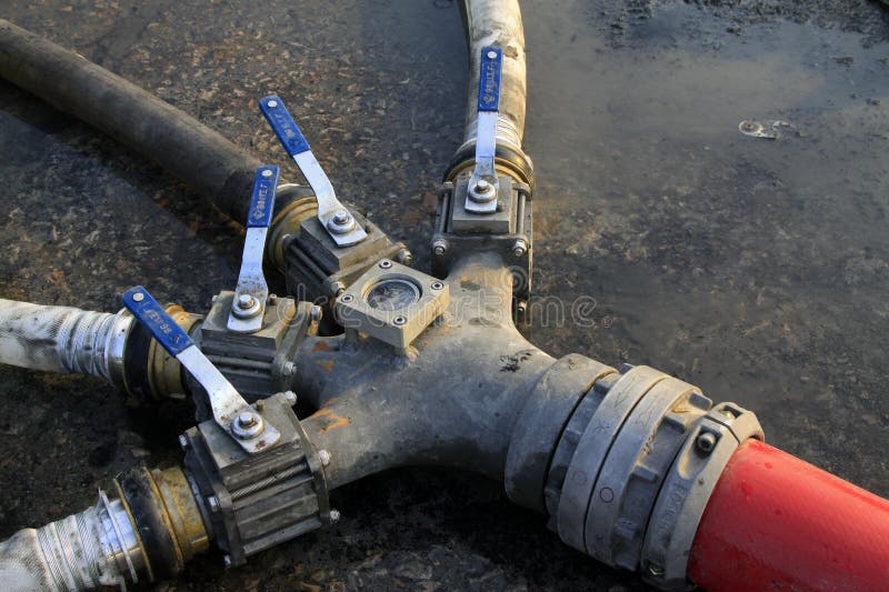 Fire Remote Control Valve in the Water System Stock Image - Image of ...