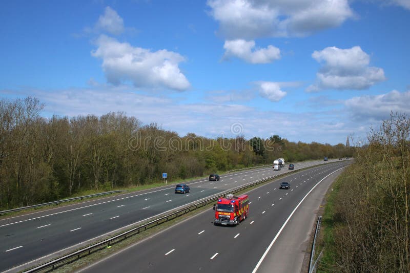 Fire and Rescue Emergency Vehicle on M6 Motorway Editorial Stock Image ...