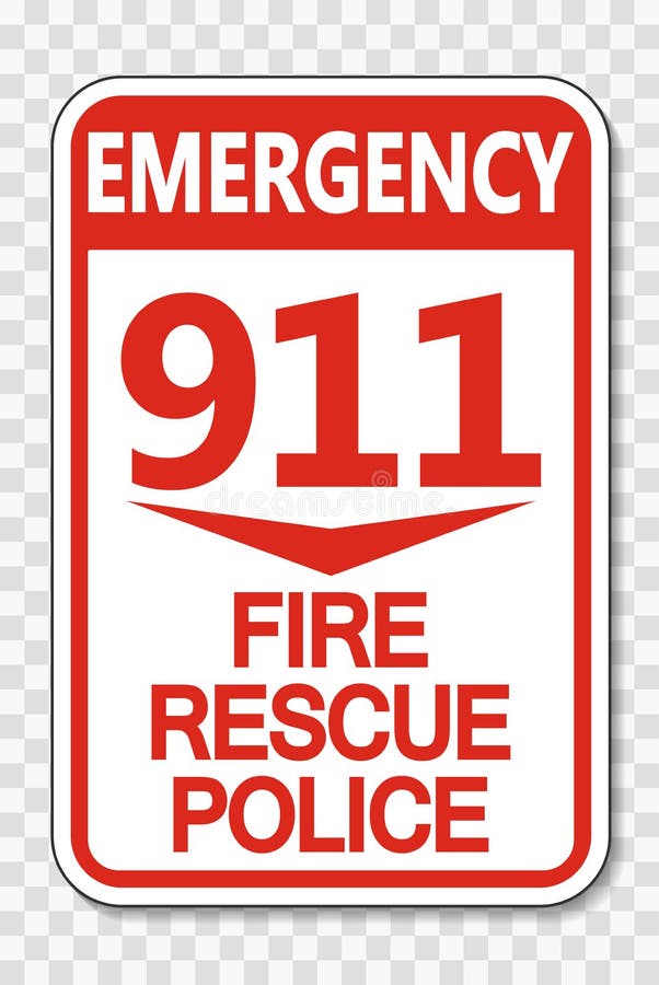 911 Fire Rescue Police Symbol Sign Isolate on White Background,Vector ...