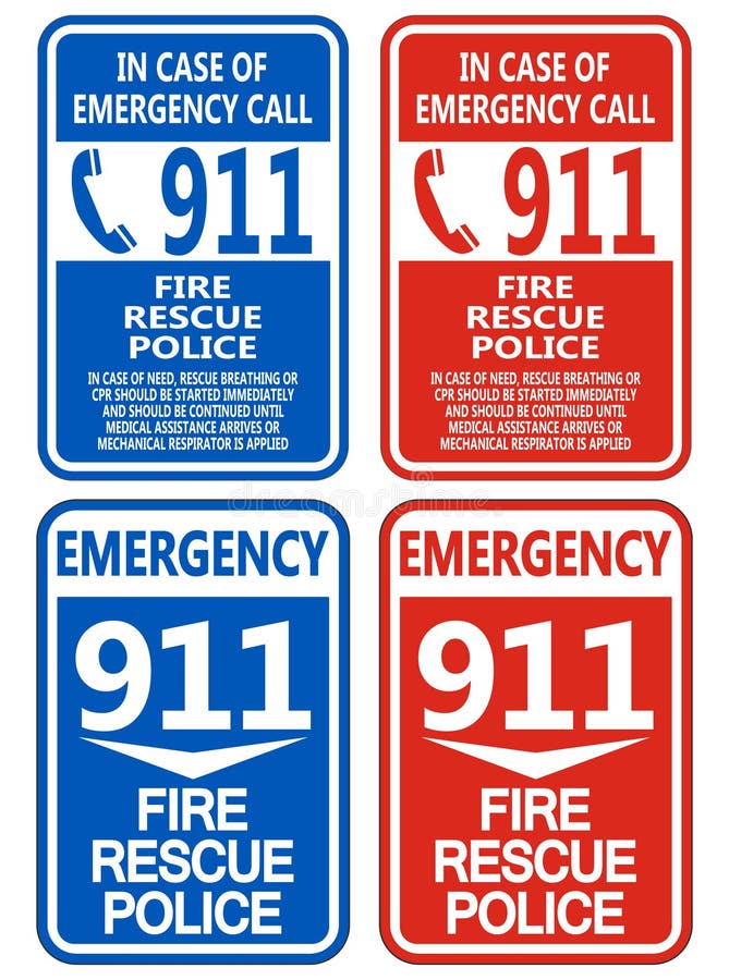 911 Fire Rescue Police Symbol Sign Isolate on White Background,Vector ...