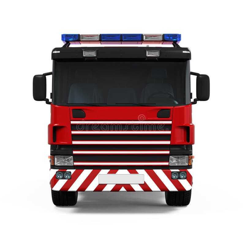 Fire Rescue Truck Isolated stock illustration. Illustration of fireman ...