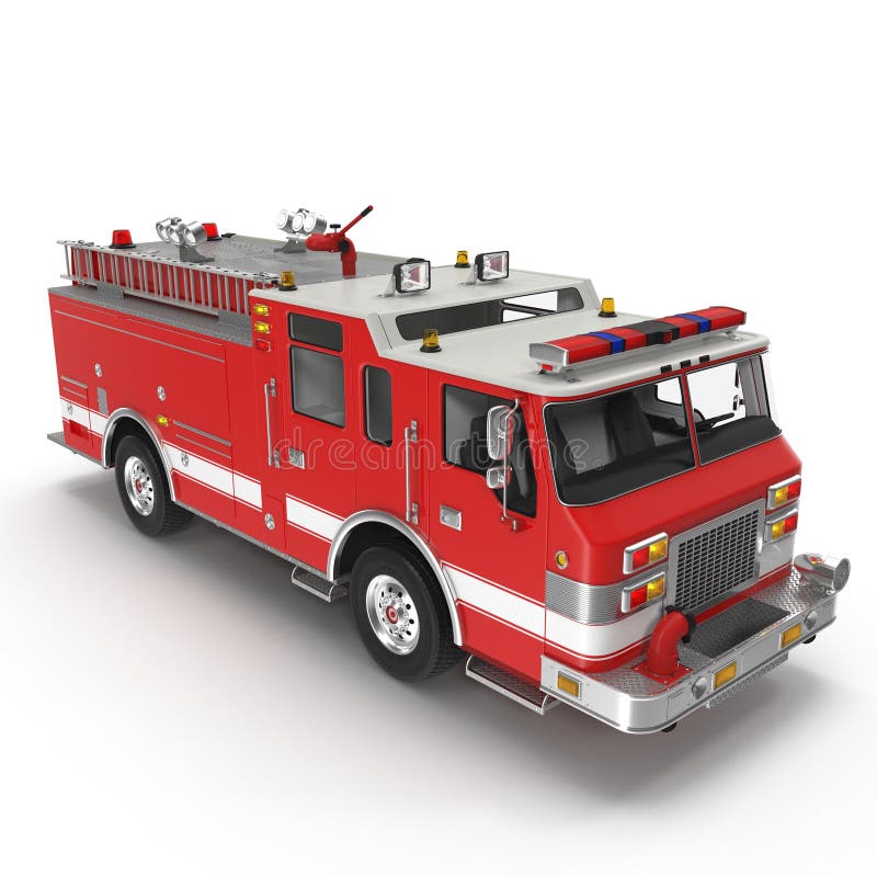 Fire Rescue Illustration on White Background Stock Illustration ...