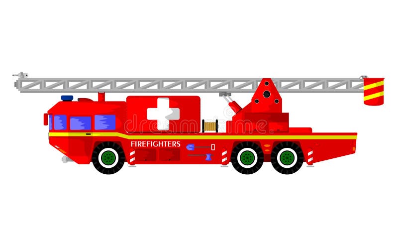 Fire rescue vehicle stock vector. Illustration of metal - 106302383
