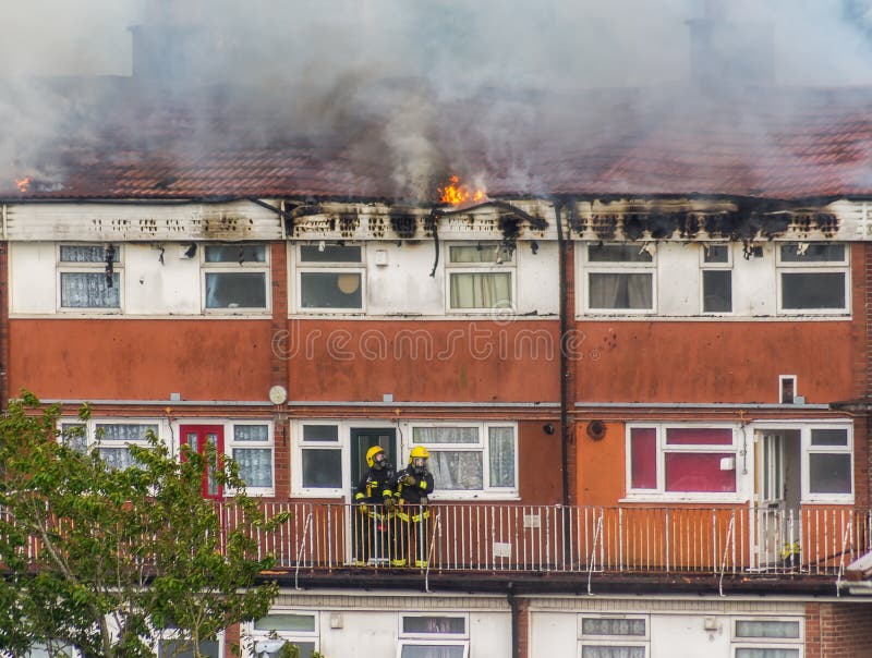 Fire. stock photo. Image of loggia, brick, fire, destruction - 55048168