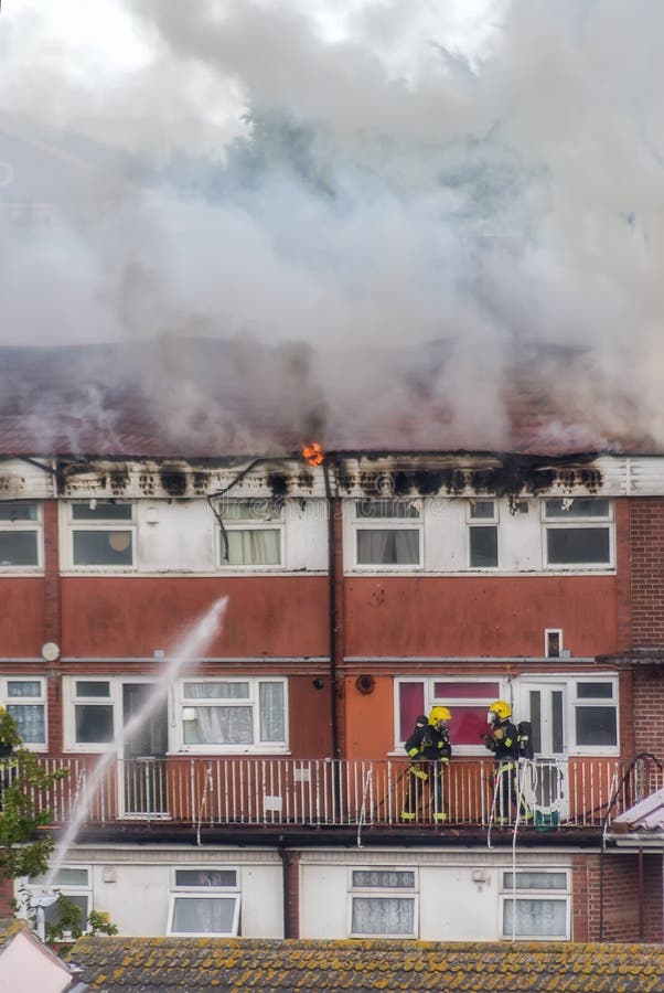 Fire. stock image. Image of balcony, disaster, roofs - 55048173