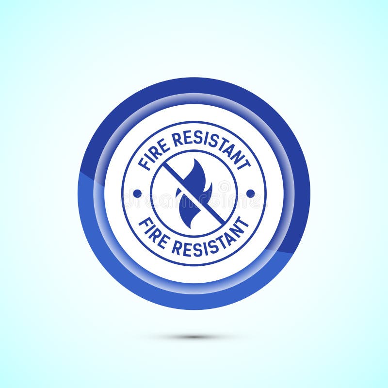 Fire Resistant Icon Design Illustration, Fire Flame Protection Sign ...
