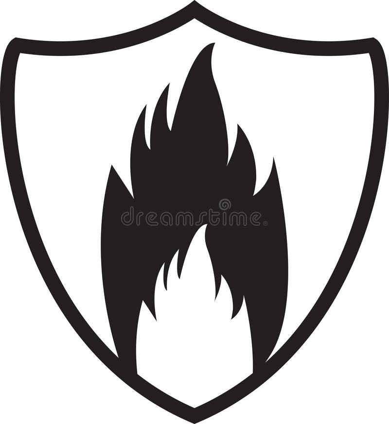 Fire Resistant Icon, Fire Protection, Fire Shield, Fire Security Icon ...
