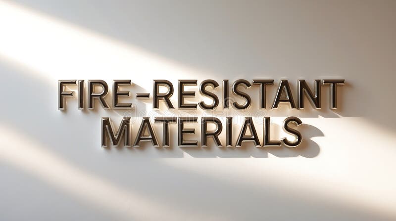 Fire-resistant Materials Displayed on a Modern Wall in a Well-lit ...