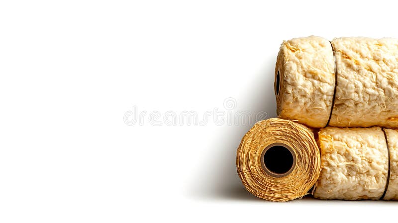 Fire Retardant Insulation Roll on White Background Stock Illustration ...