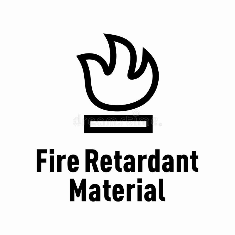Fire Retardant Material Vector Information Sign Stock Vector ...