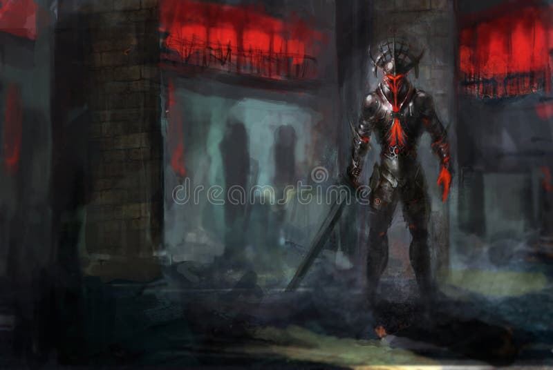 Fire revenant stock illustration. Illustration of evil - 23033768