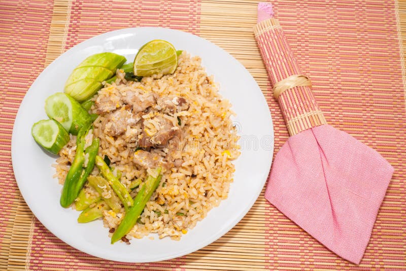 Fire rice with thai style stock image. Image of organic - 37609445