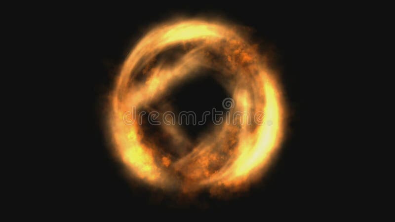Fire Ring Circle Round Animation . Continuous Circular Fire Flame Line ...