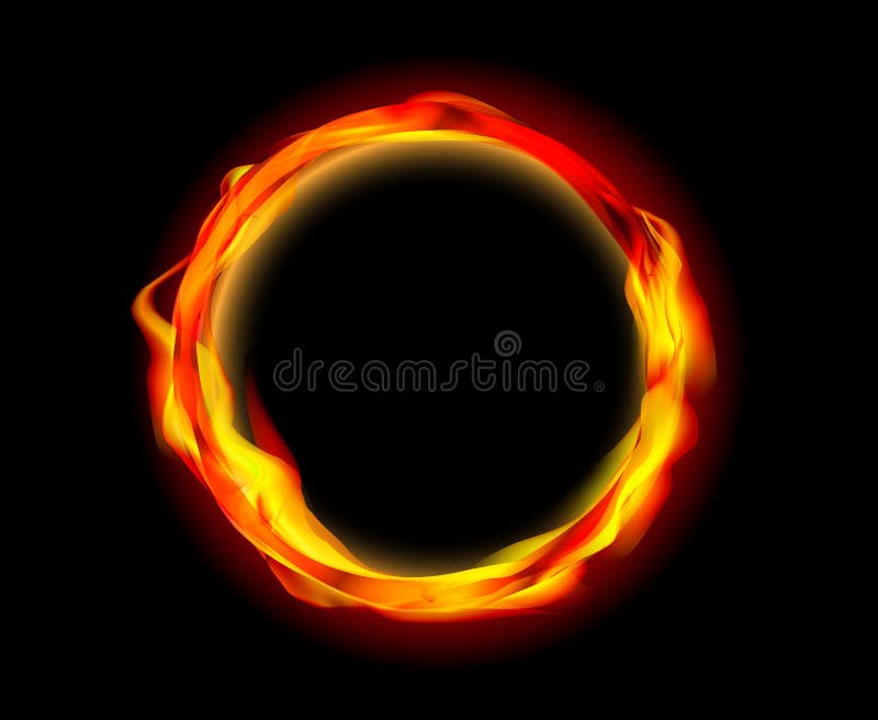 Fire Circles Seamless Pattern Stock Vector - Illustration of pattern ...