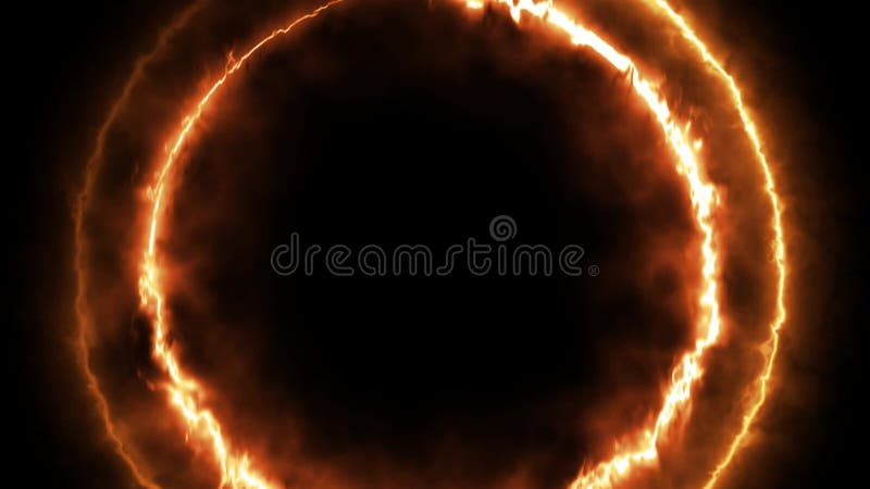 Fire Ring Effect Animate Footage Video Background Stock Footage - Video ...
