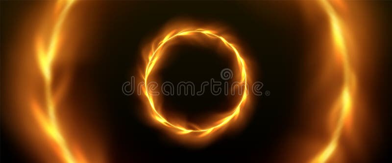 Fire Ring Frame. Flame Effect in Circle Vector Stock Vector ...