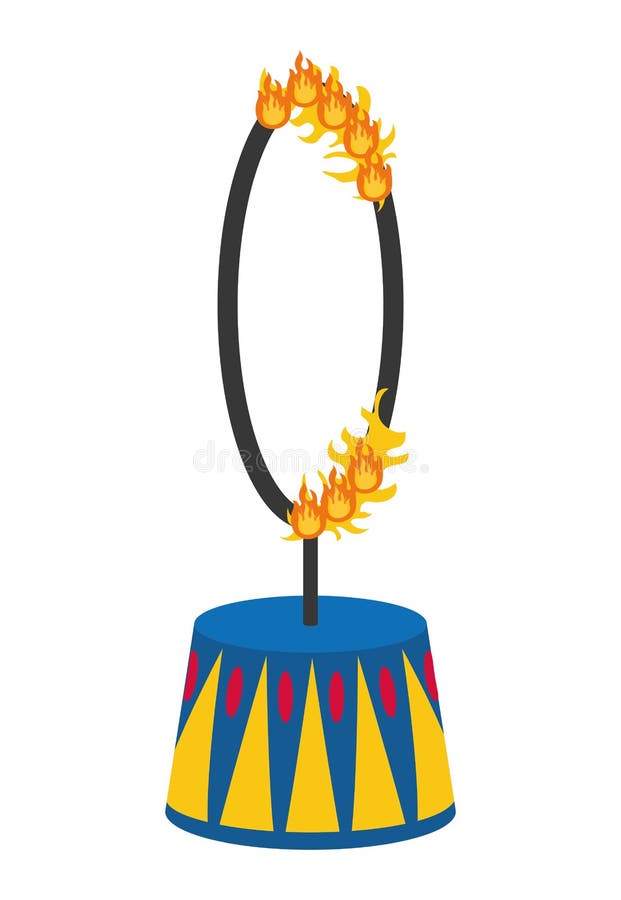 Circus fire hoop stock vector. Illustration of ring, hoop - 81435153