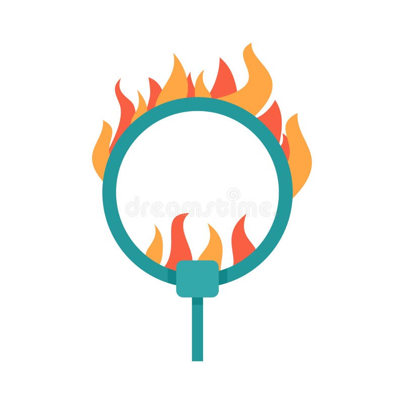 Fire Ring Icon Flat Isolated Vector Stock Illustration - Illustration ...