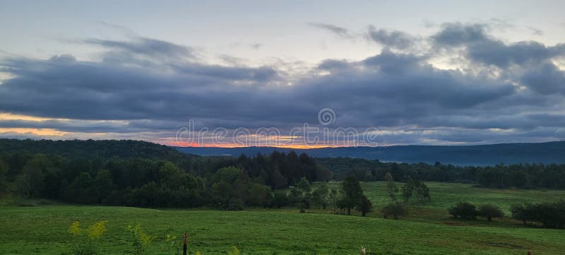 Fire rises on the horizon stock image. Image of morning - 232091047