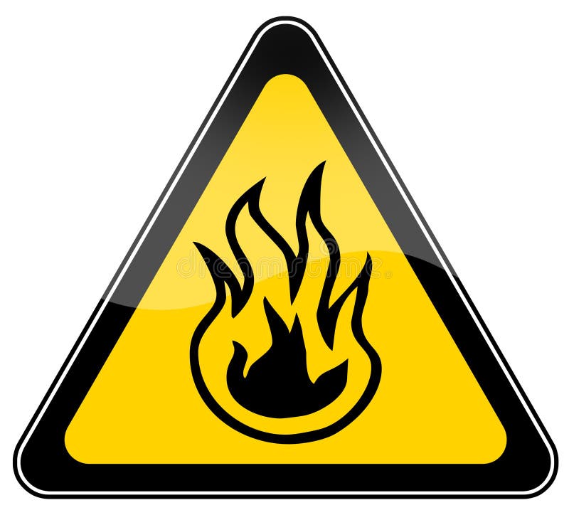 Fire risk sign stock illustration. Illustration of forbiden - 13206101