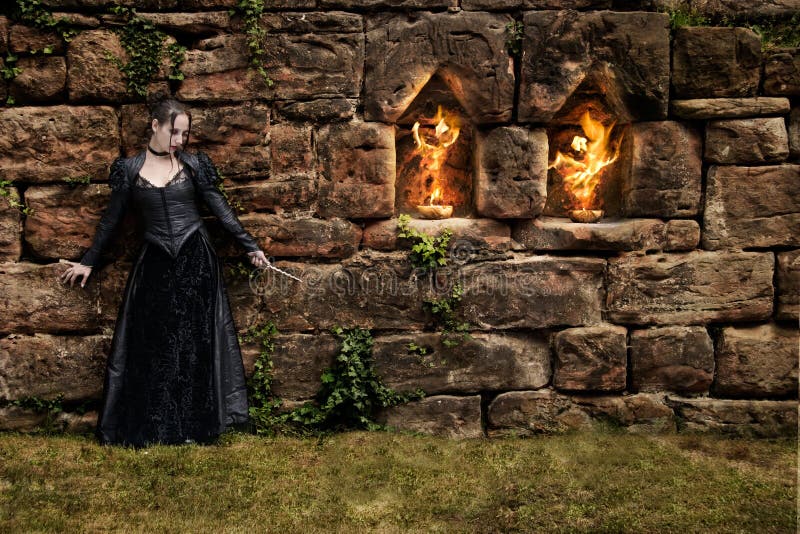 Fire ritual stock image. Image of ritual, ruin, dagger - 36440119