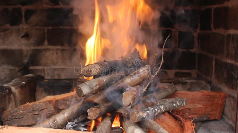 Fire for Roast Meat is Ready Stock Footage - Video of chimney, heat ...