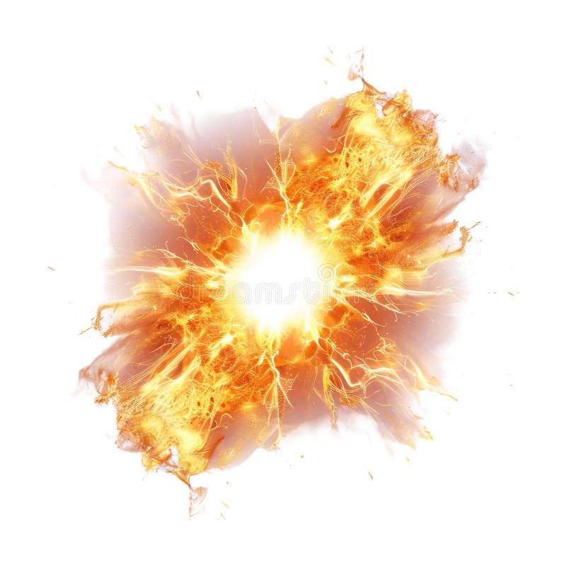 Fire in Round Shape on Transparent Background - Ai Generated Stock ...
