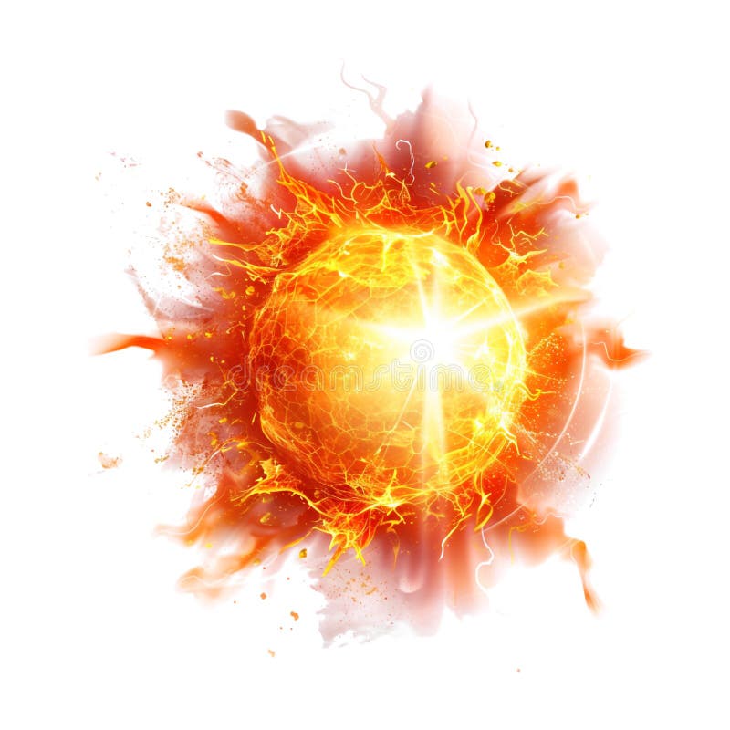 Fire in Round Shape on Transparent Background - Ai Generated Stock ...