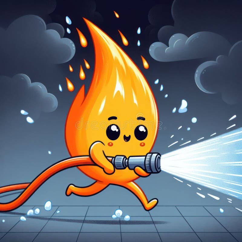 Running Flame Cartoon Character Stock Illustrations – 167 Running Flame ...