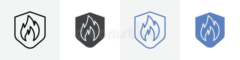 Fire Safe Icon Vector Set Use for Web Ui or App Stock Vector ...