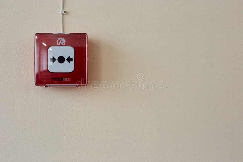 The Fire Safety Button is Fixed on the Wall the Red Fire Button Turns ...