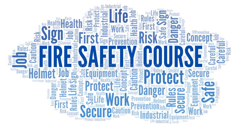 Fire Safety Course Word Cloud. Stock Illustration - Illustration of ...