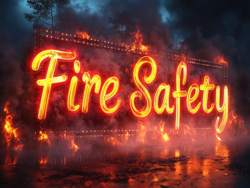 Fire Safety 3d text stock photo. Image of fire, smoke - 374108944
