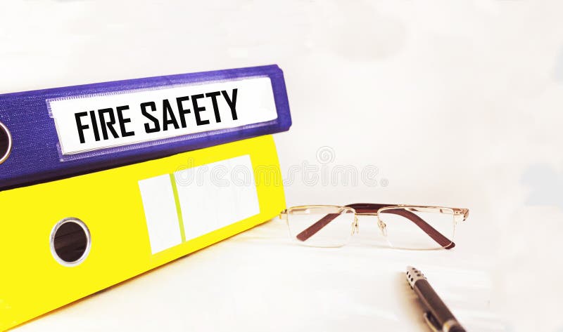 Fire Safety Labor Protection. Folder with Documents or Instructions ...