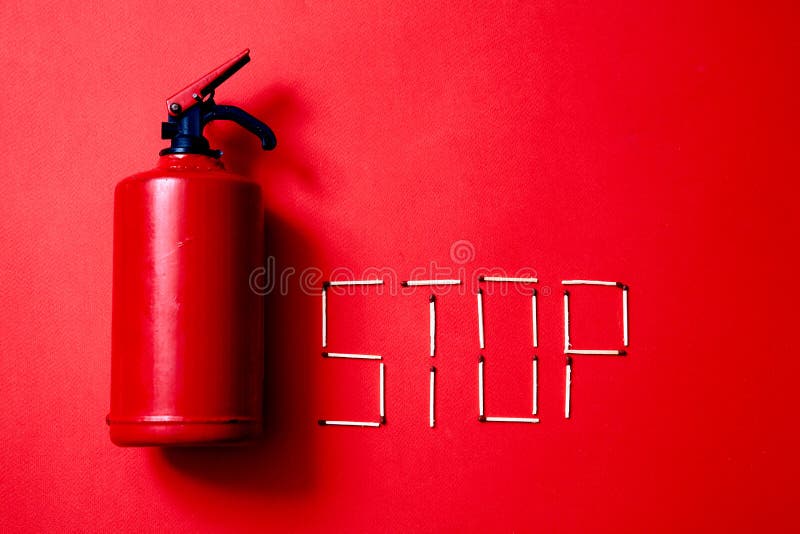Fire Safety, or Security and Protection Concept. the Fire Extinguisher ...