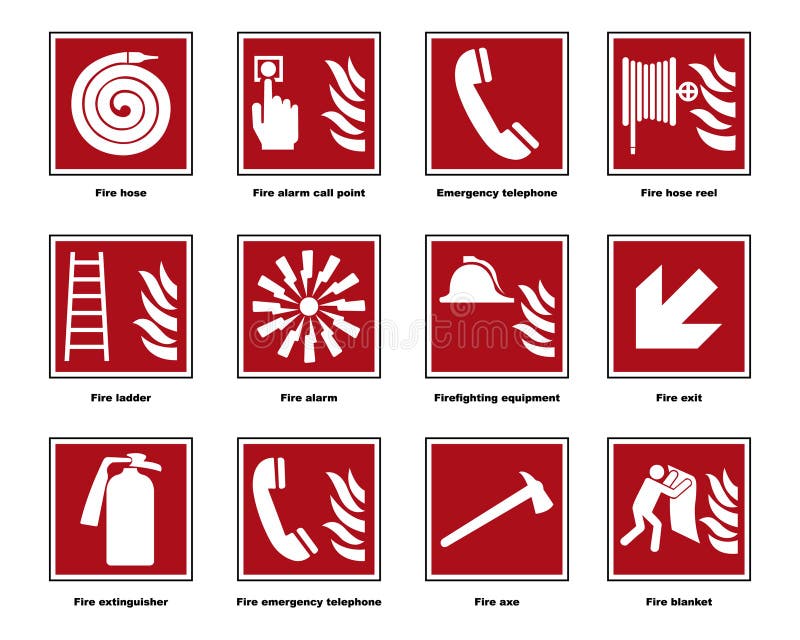 Fire Safety Symbols And Signs