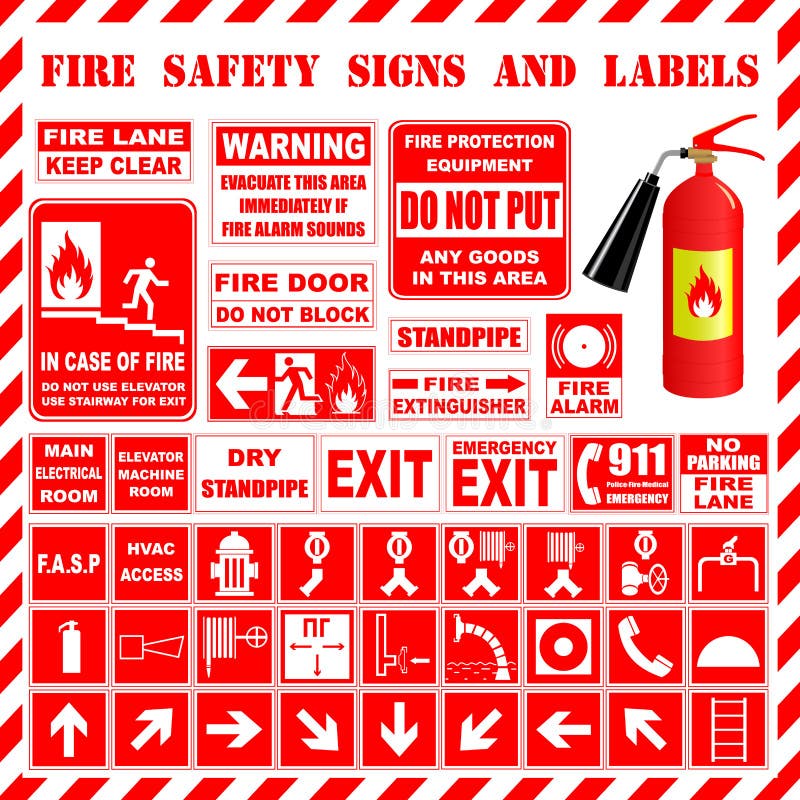 Fire safety stock illustration. Illustration of star - 84423851