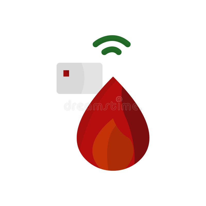 Fire Safety System Icon, Flame, Vector Illustration Stock Vector ...