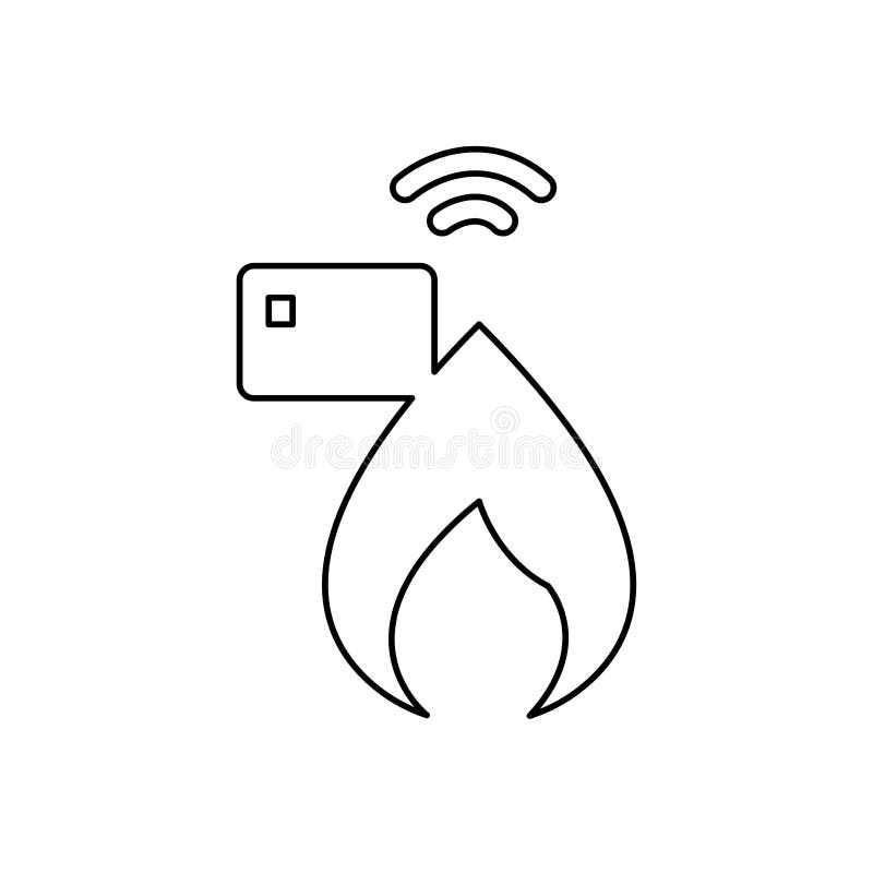 Fire Safety System Icon, Flame, Vector Illustration Stock Vector ...