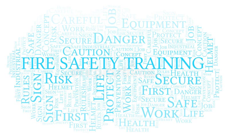 Fire Safety Training Word Cloud. Stock Illustration - Illustration of ...