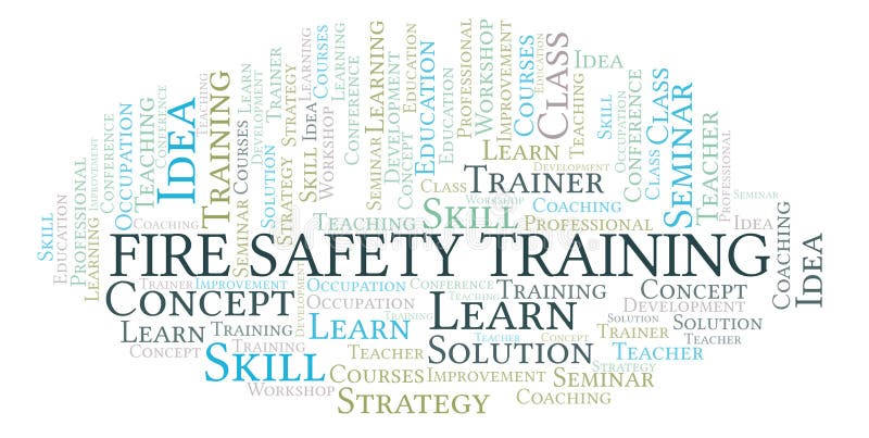 Fire Safety Training Word Cloud. Stock Illustration - Illustration of ...