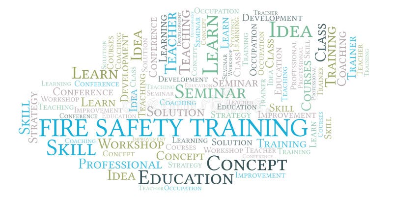 Fire Safety Training Word Cloud. Stock Illustration - Illustration of ...