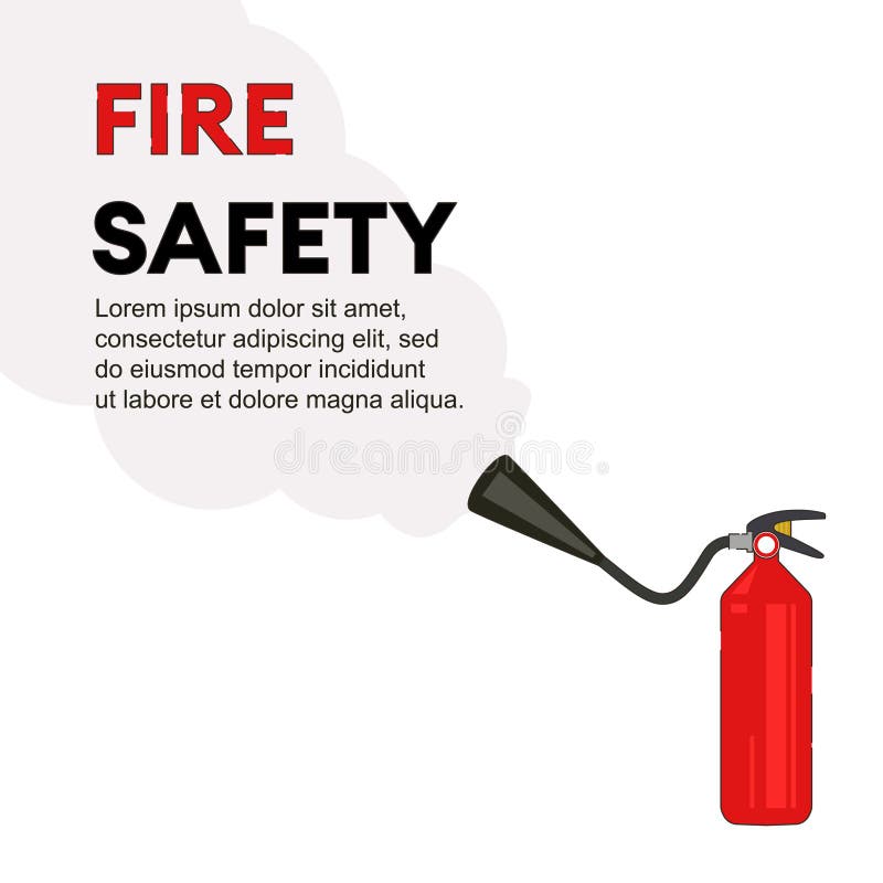 Fire Safety Vector Illustration. Precautions the Use of Fire Background ...