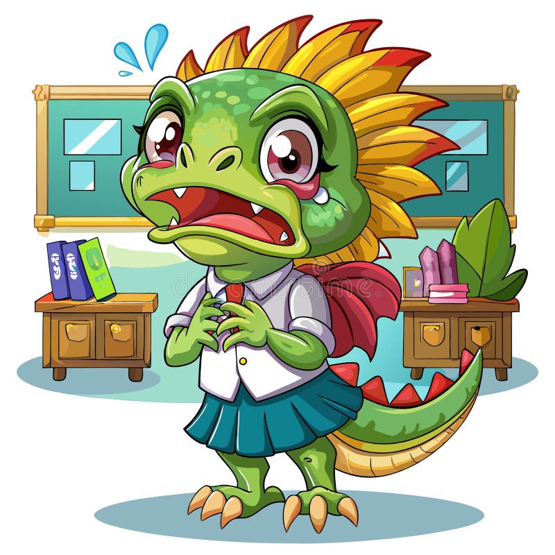 Fire Salamander Lizard Ignored Laughs Office Vector Stock Illustration ...