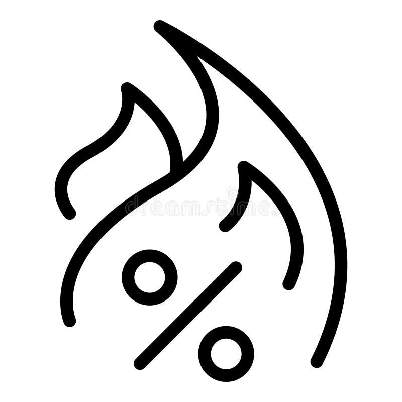 Fire Sale Icon Outline Vector. Promo Code Stock Illustration ...