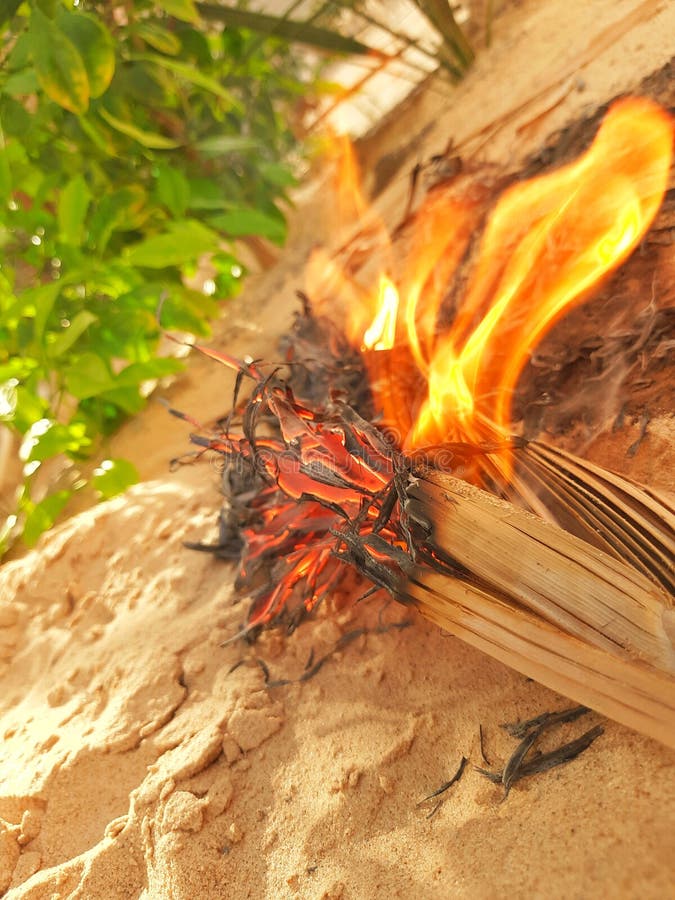 Fire and Sands on Desert Wonderful Stock Image - Image of sand, desert ...