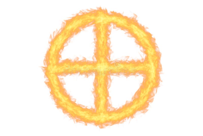 Fire Scope Sniper Aim Burning Fire Artwork War Symbol Stock ...