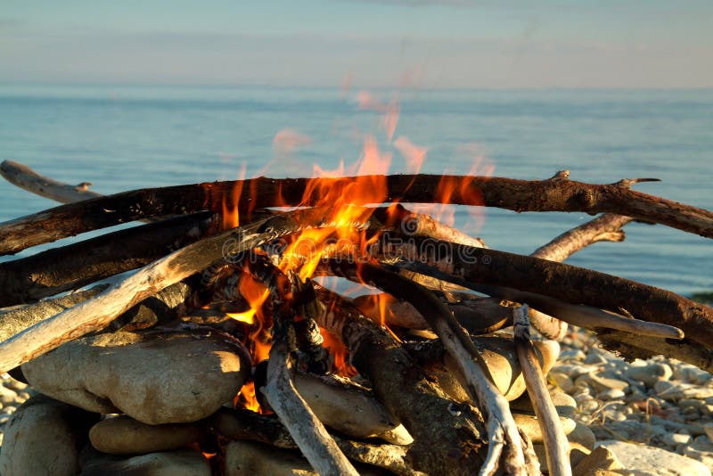 Fire at sea stock photo. Image of energy, outdoors, recreation - 46008110