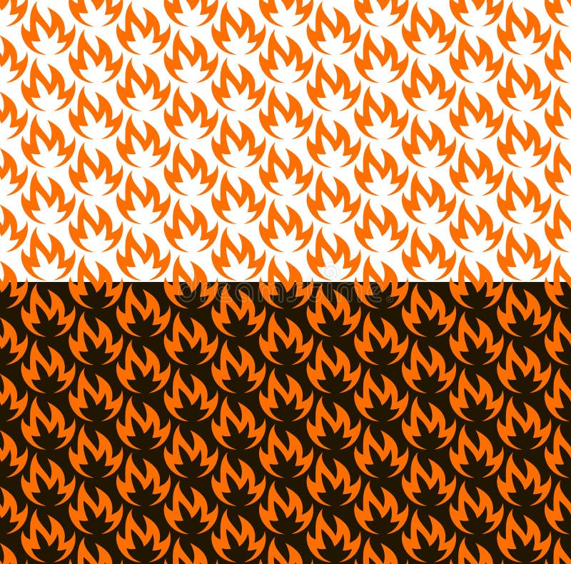 Fire Flames Seamless Pattern Black White Stock Illustrations – 160 Fire ...