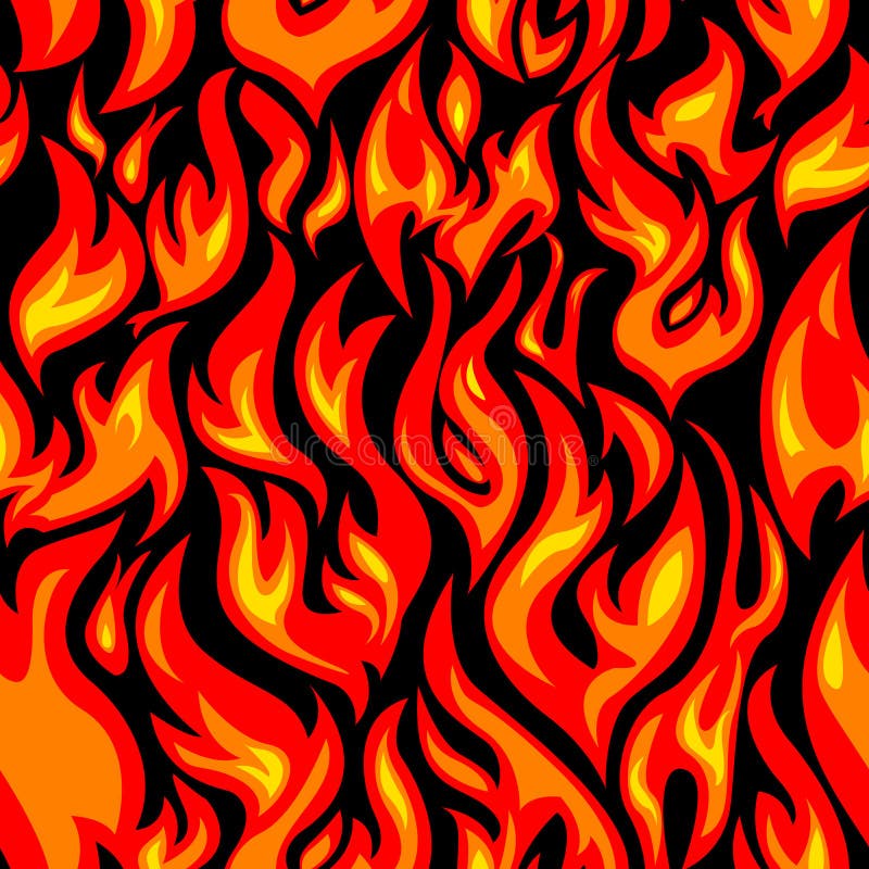 Fire. Seamless structure. stock vector. Illustration of heat - 9667621